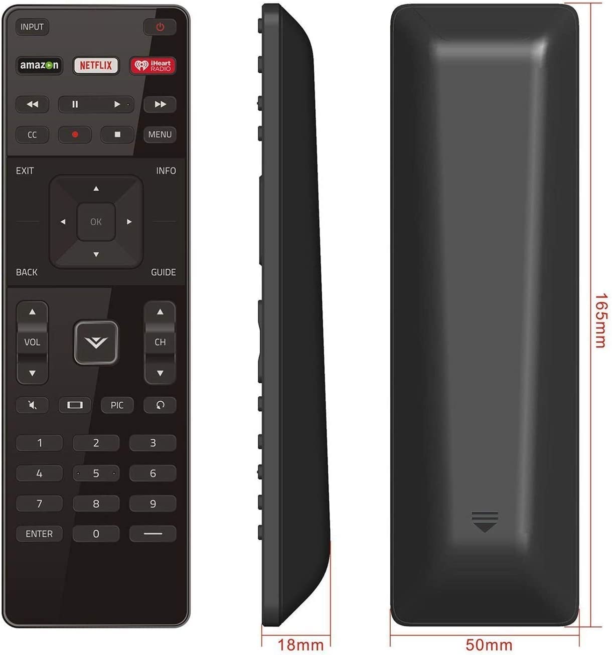 Remote Control Replacement for Vizio Smart TV D28H-D1 D32H-D1 D40-D1 D43-D2 D48-D0 D48f-E0 D60-D3 D70-D3 D32f-E1 D43f-E2 D39f-E1 D43f-E1 D48f-E0 D50f-E1 E40X-C2 E43-C2