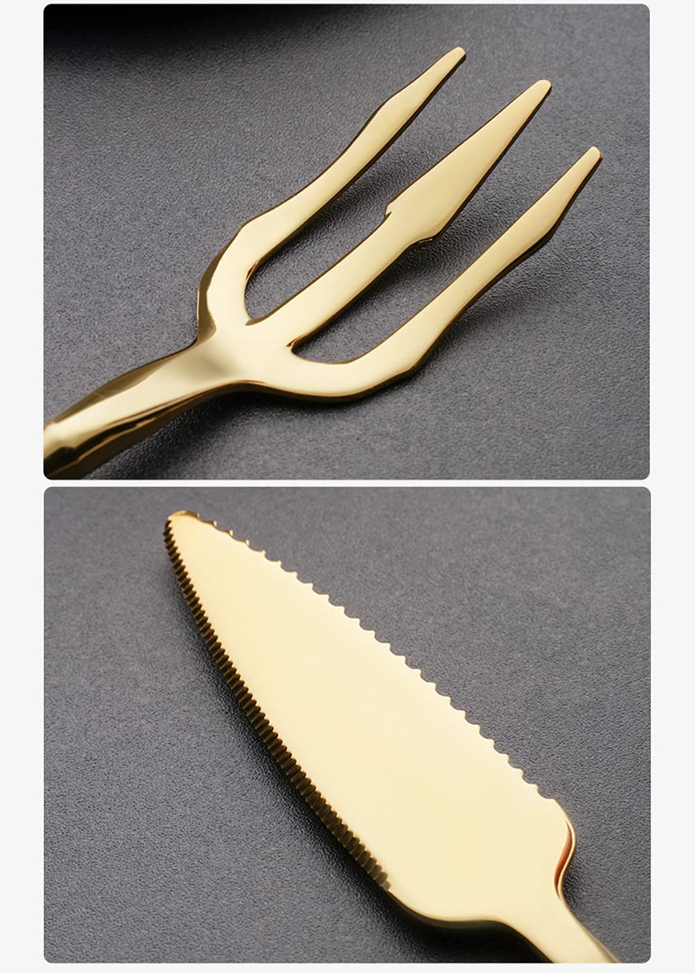 Gold Silverware Set for 16 Durable 18/10 Stainless Steel Flatware Set Creative Styles 64 Piece Modern Cutlery Tableware Utensils Set for Home Kitchen Wedding Restaurant Knives forks and Spoons (Color