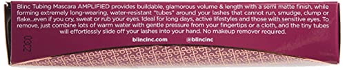 Blinc Amplified Tubing Mascara, Ultra-Longwearing Washable Mascara, Soft-Glam Volumizing, Lengthening and Defining Mascara, Gluten-Free and Cruelty-Free, Black, 9mL / 0.30 Fl. OZ