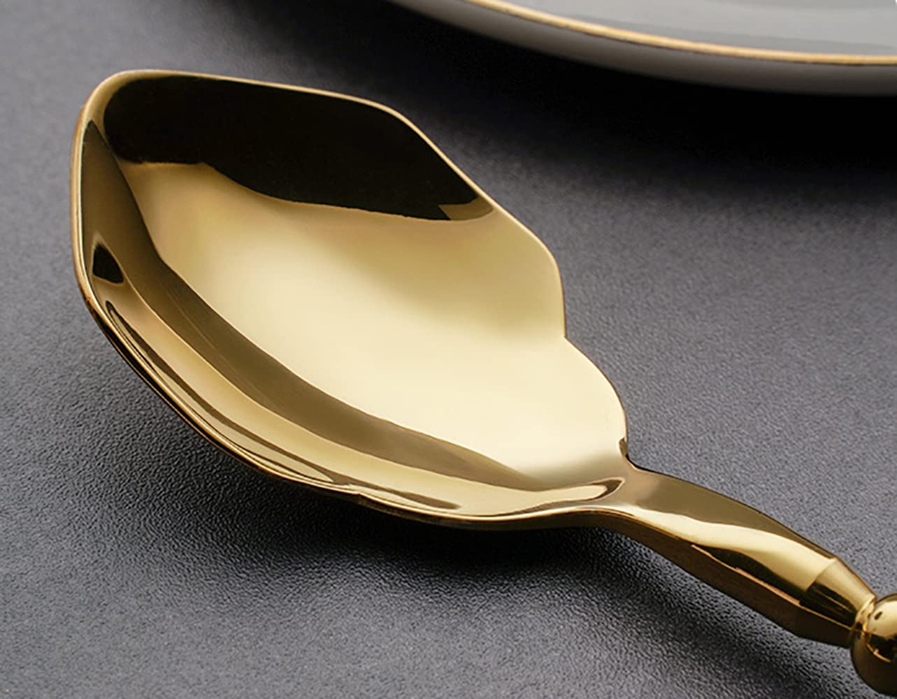 Gold Silverware Set for 16 Durable 18/10 Stainless Steel Flatware Set Creative Styles 64 Piece Modern Cutlery Tableware Utensils Set for Home Kitchen Wedding Restaurant Knives forks and Spoons (Color