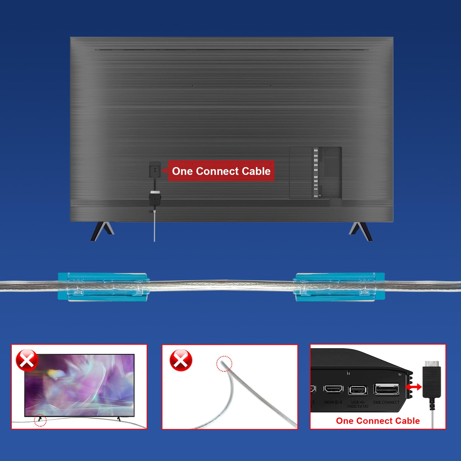 49.2ft/15m One Invisible Connection Optical Cable (Newest Model) VG-SOCR15/ZA for Samsung TV QN43-85 inches LS03CA LS03BA LS03AA QLED 4K 8K The Frame TVs