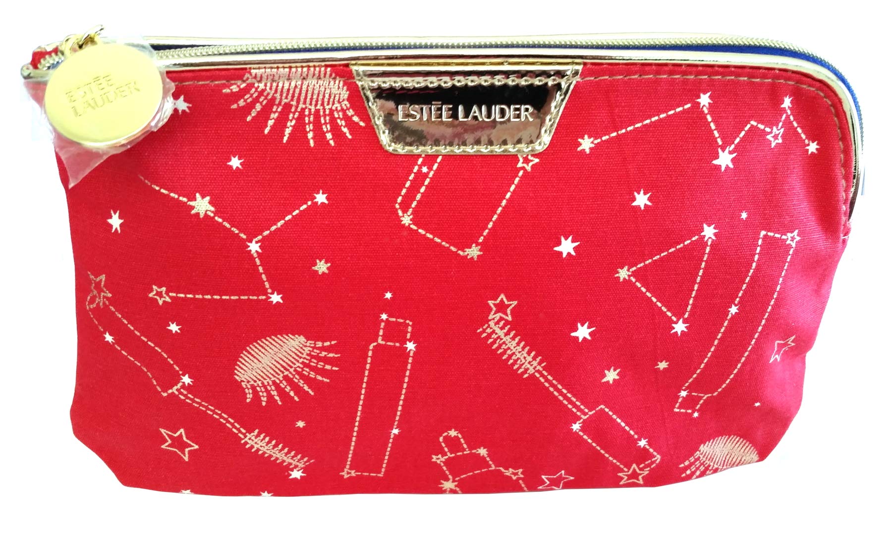 Estee Lauder Cosmetics Makeup Travel Bag (Zodiac/Horoscope Red Constellations)