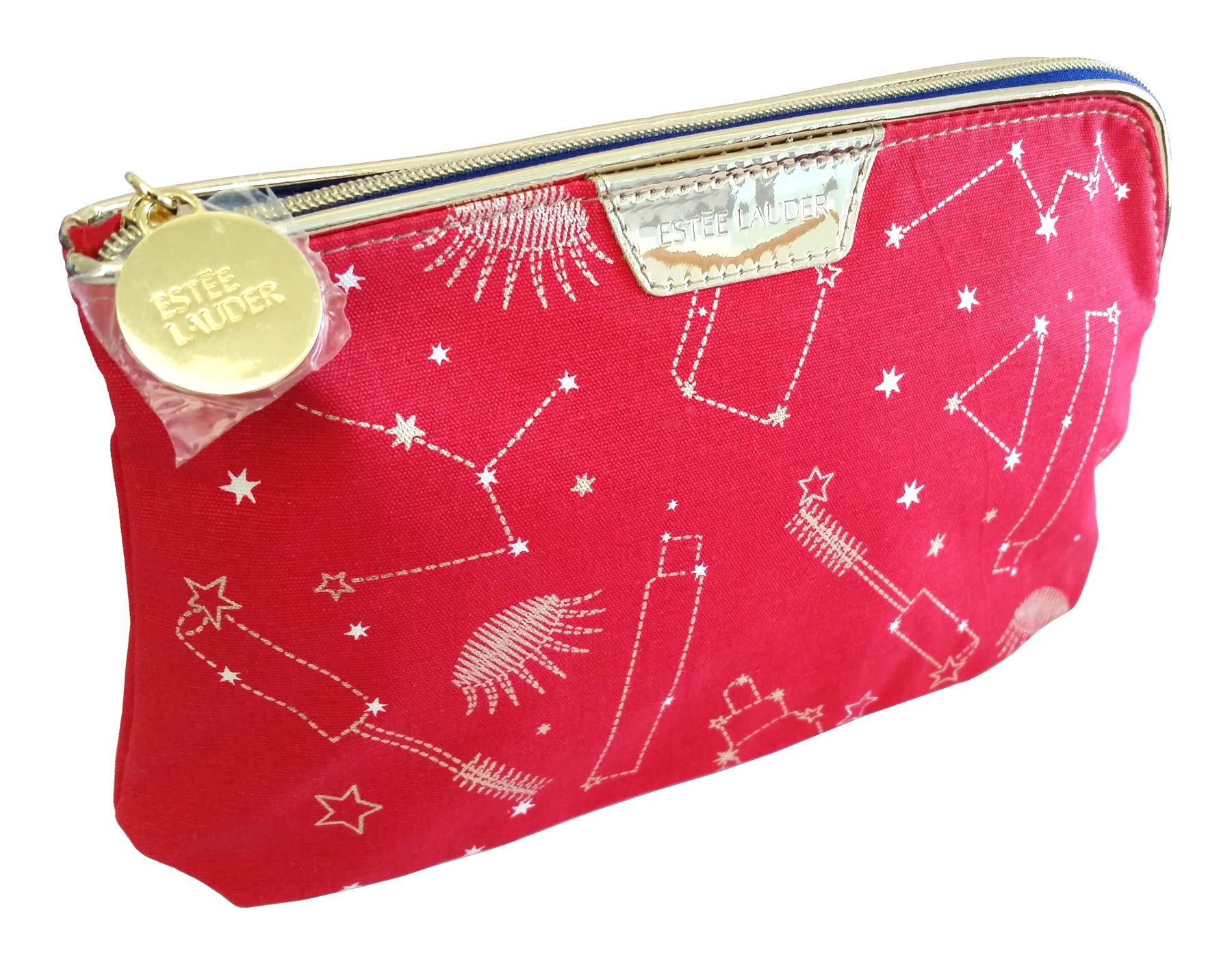 Estee Lauder Cosmetics Makeup Travel Bag (Zodiac/Horoscope Red Constellations)