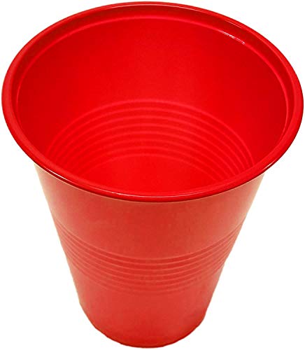 Set of 64 Pink Disposable Plastic Party Cups! 4 Hot Colors - 16oz Cups - Perfect For Parties, BBQ's, or Regular Use! (Red)
