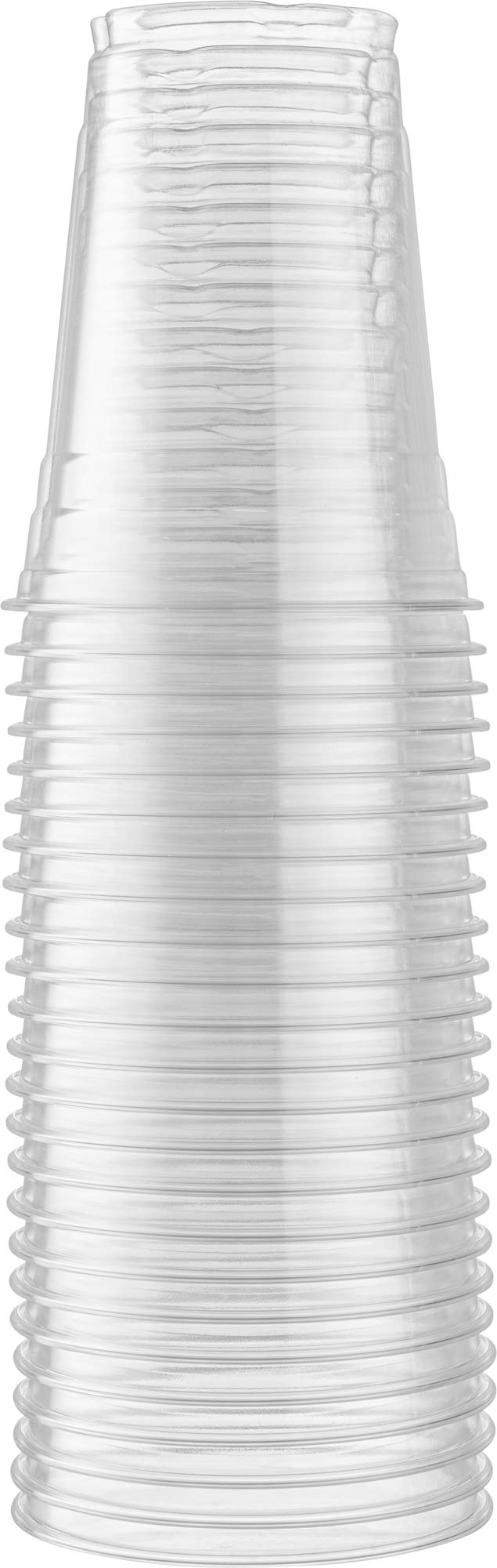 ELEGANT DISPOSABLES [50 Count] 16 Ounce Crystal Clear PET Cups for Iced Coffee, Cold Drinks, Slush, Smoothy's, Slurpee, Party's, Plastic Disposable Cups