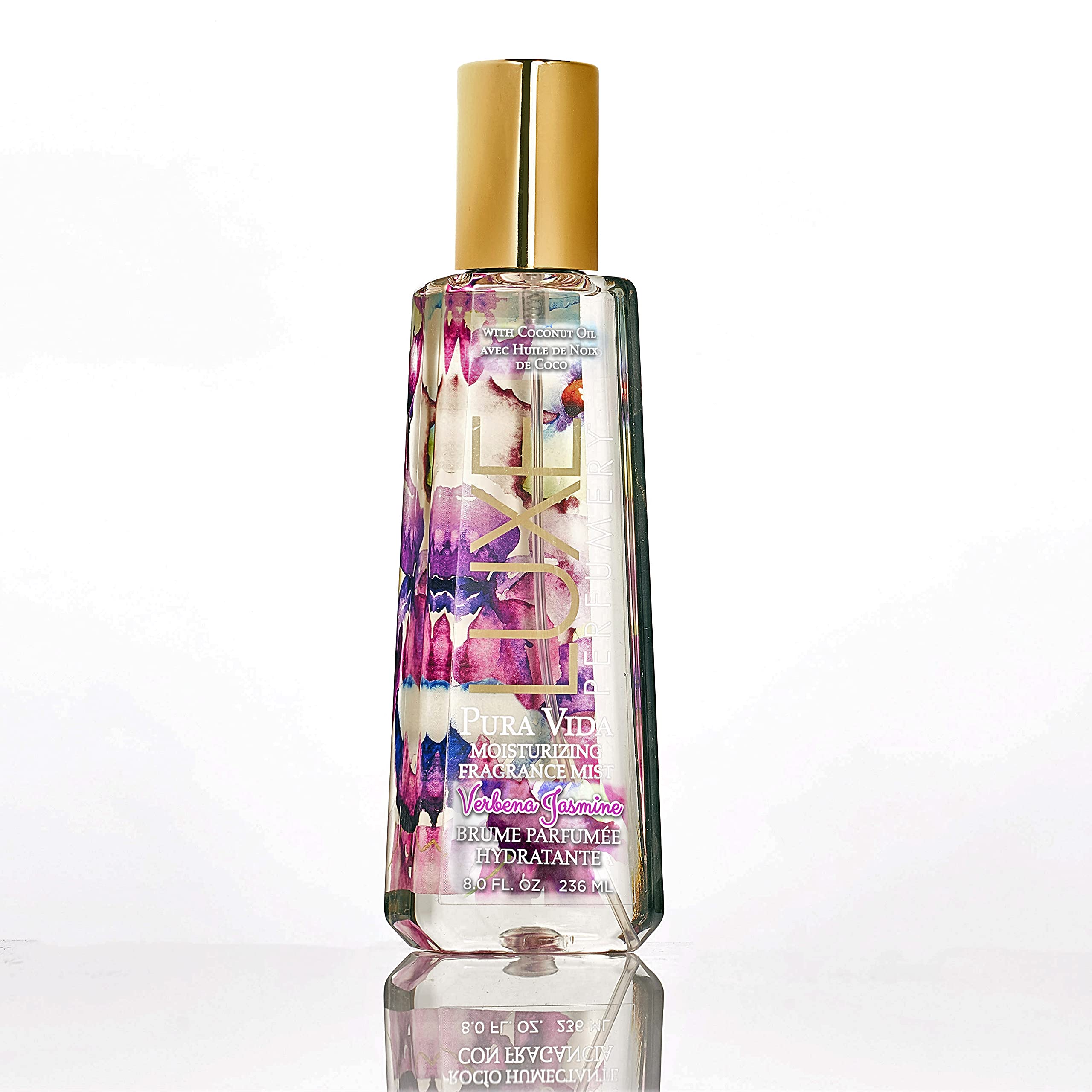 Luxe Perfumery Pura Vida Verbena Jasmine Moisturizing Fragrance Mist, 8 Fl Oz (Pack of 2)