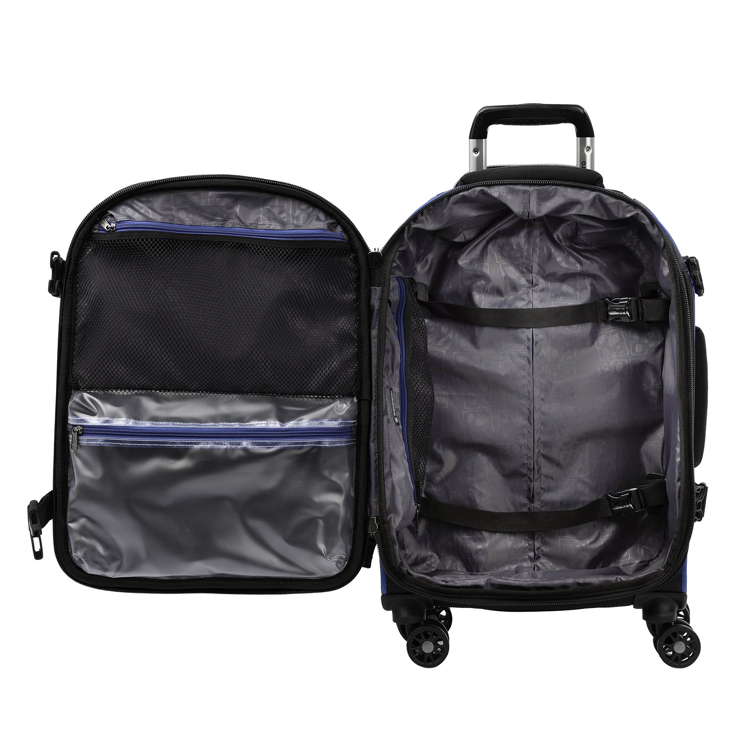 Travelpro Bold Softside Expandable Carry on Spinner Luggage, Carry on 21-Inch, Blue/Black
