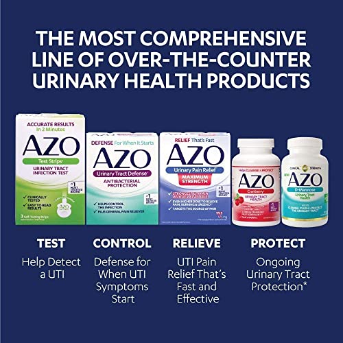 AZO D-Mannose Urinary Tract Health, Cleanse, Flush & Protect The Urinary Tract*, #1 Pharmacist Recommended Brand, Clinical Strength, Non-GMO, 120 Count