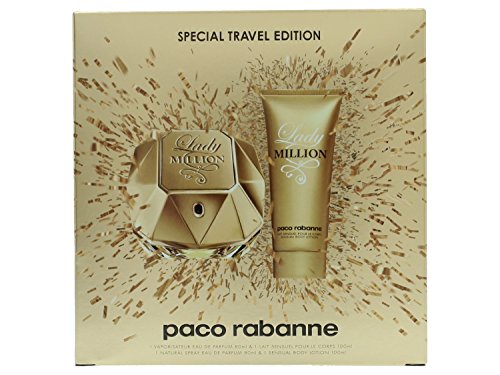 PACO RABANNE Lady Million Gift Set: EDP spray 2.7 oz+ Body Lotion 3.4 oz