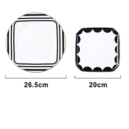 Sweden Square Cutlery Set Kitchen Catering Utensils Bone Plate Bowl Plate Restaurant Combination