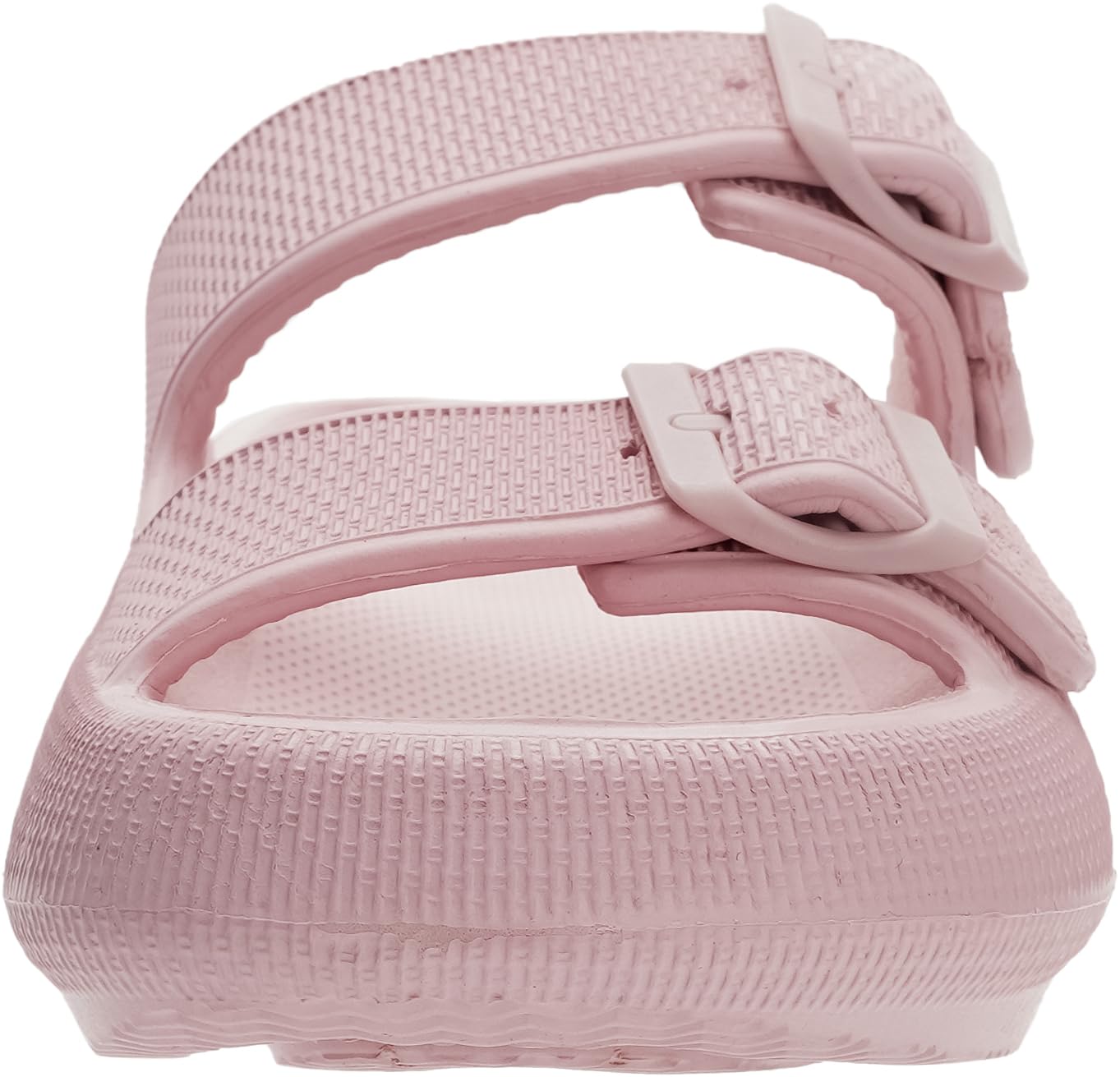 WHITIN Shower Slides Women Men Platform Thick Sole Comfortable Adjustable Double Buckle Slippers Open Toe Massage Sandles Female Bathroom Soft Pillow Sandals Pink