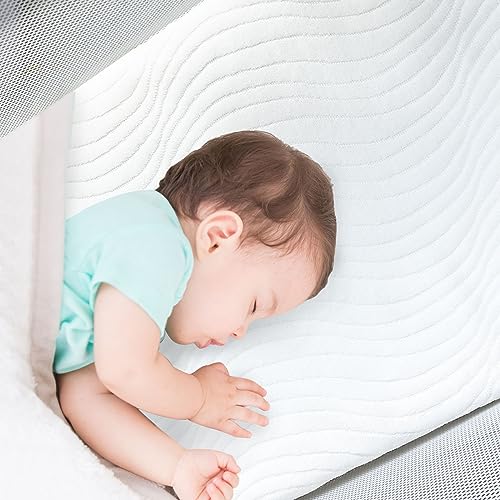 Baby Bassinet Mattress Pad Compatible with ADOVEL, BabyBond and ELEMARA 4 in 1 Baby Bassinet Bedside Crib, 23"Γ46β, Waterproof Replacement Pad with Removable & Washable Mattress Cover