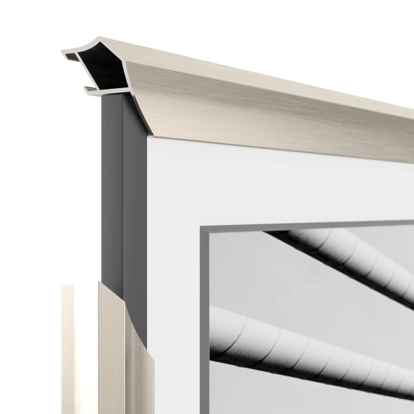 Frame My TV Deco TV Frames Alloy Prismatic - German Silver Bezel Compatible ONLY with Samsung The Frame TV (65", Fits 2021-2025 Frame TV)