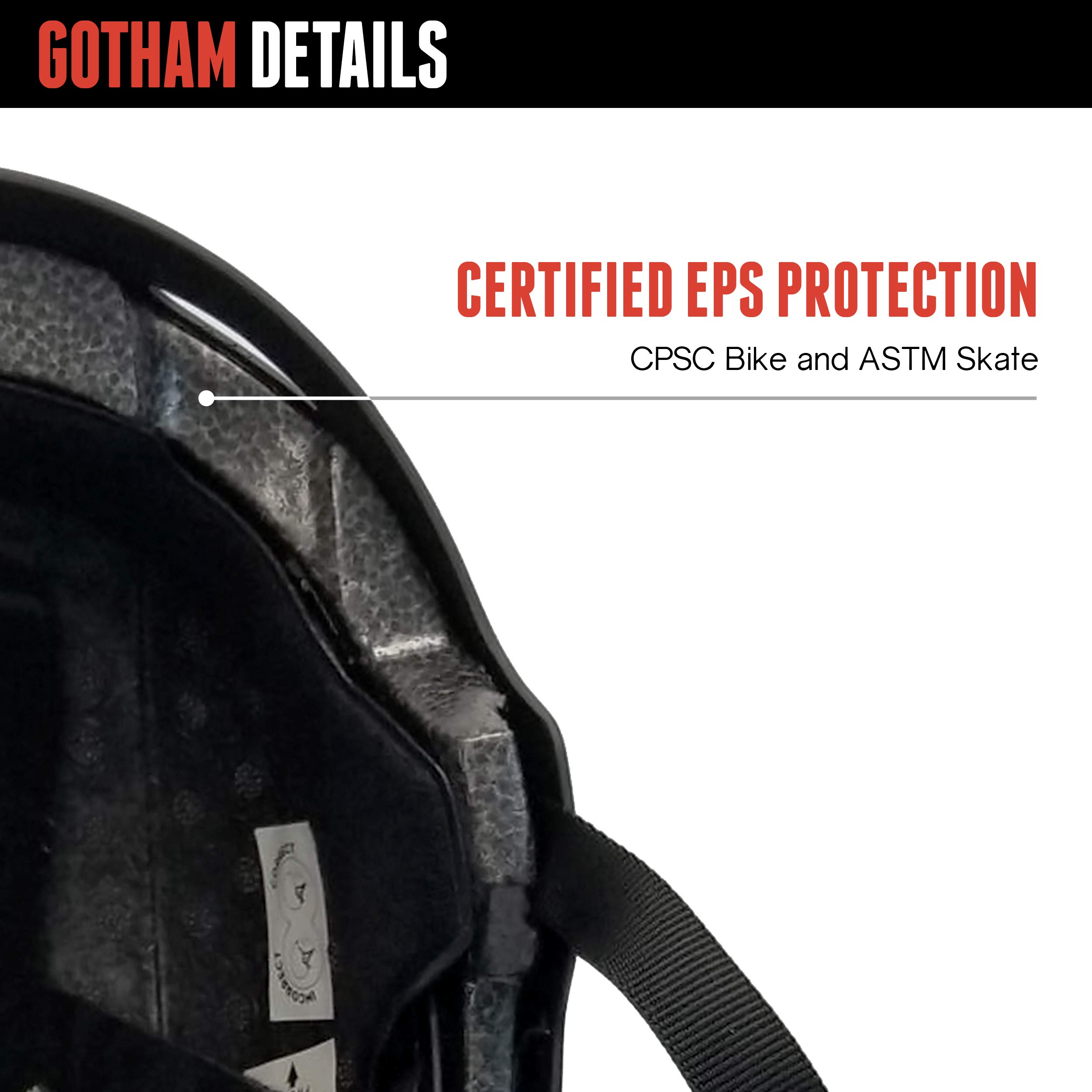 Triple Eight Gotham Dual Certified Helmet for Skateboard, Bike, Roller Skating, Sizes for Adults aand Teens, Black Matte, Large / X-Large