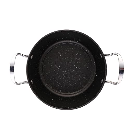ROLTIN Cookware Set Black Pan with Lid Cutlery Collection Cookware Cutlery Cookware Nonstick Kitchen Supplies (Color : Black, Size : See Description) (Black See descripti