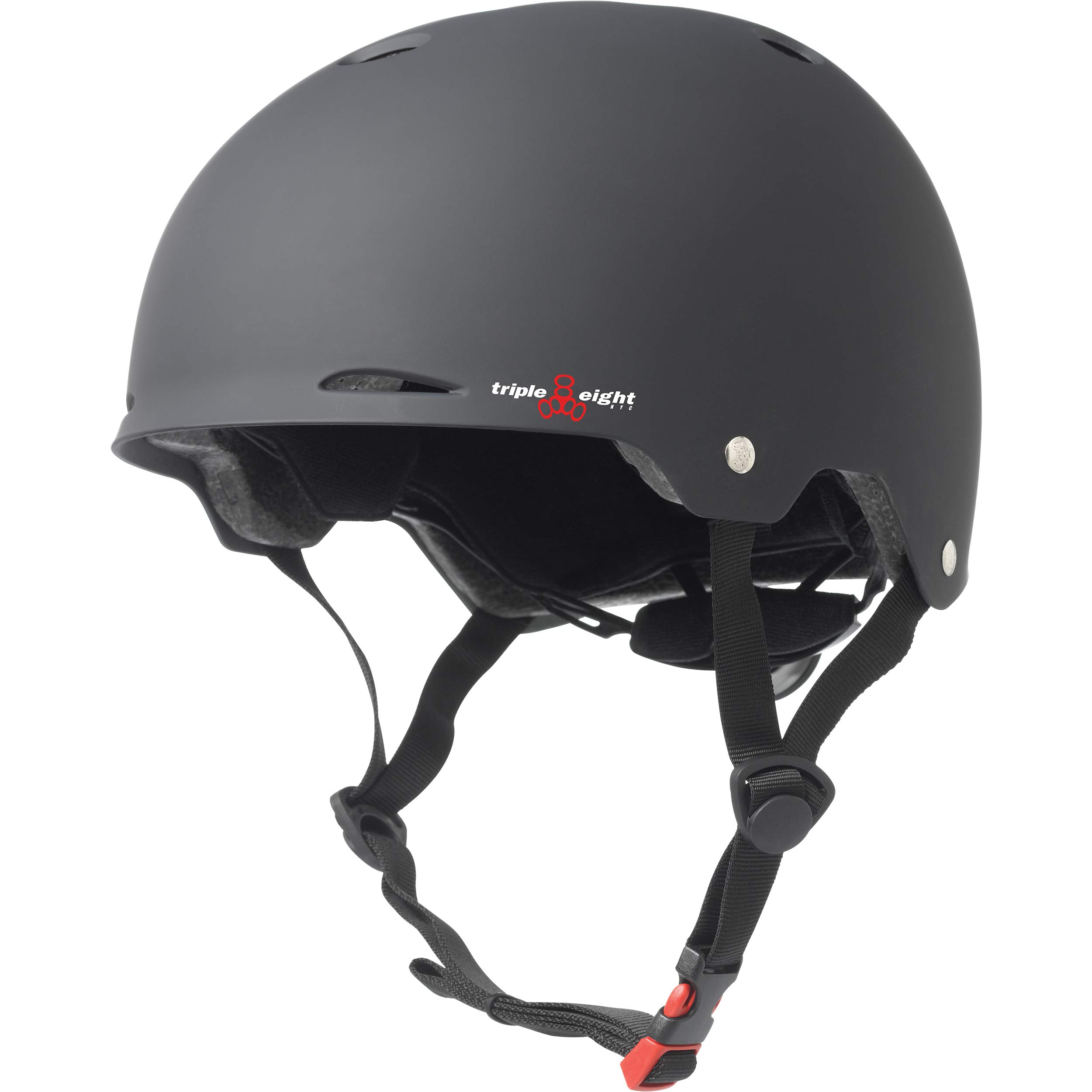 Triple Eight Gotham Dual Certified Helmet for Skateboard, Bike, Roller Skating, Sizes for Adults aand Teens, Black Matte, Large / X-Large