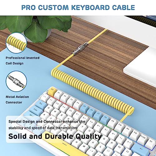 99 Keys Wireless Mechanical Keyboard with Coiled Cable, Bluetooth5.0/2.4G/Wired Gaming Keyboard, RGB Hot Swappable Red Switch Keyboard with Knob Control, PBT Keycaps,Gasket Mounted for PC/Mac/Windows