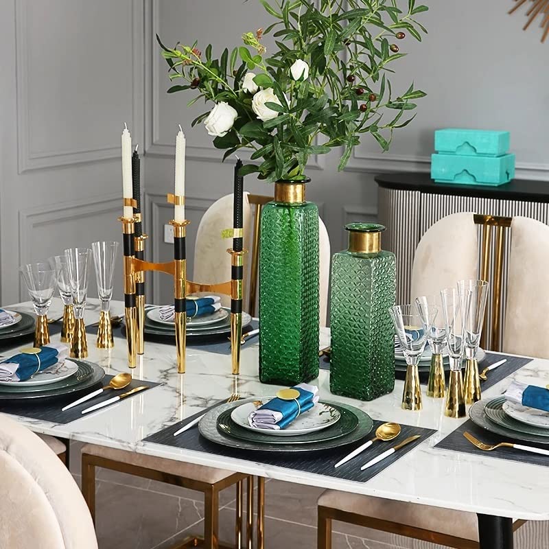 WFHTU Patterns Porcelain Tableware Set Plate Tableware Dinnerware Tableware Cutlery Set Glass Dinner Service