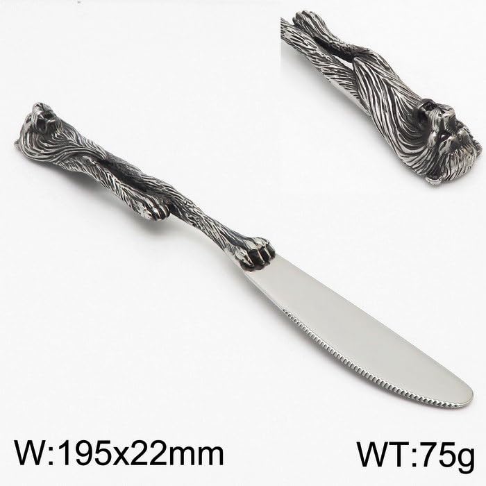 Silverware Set Handmade Badass Lion Cutlery Set Premium Stainless Steel Utensils,Including Knife/Fork/Spoon,Halloween Cutlery Utensil Set Silverware Set Gift For Gothic Punk Lover