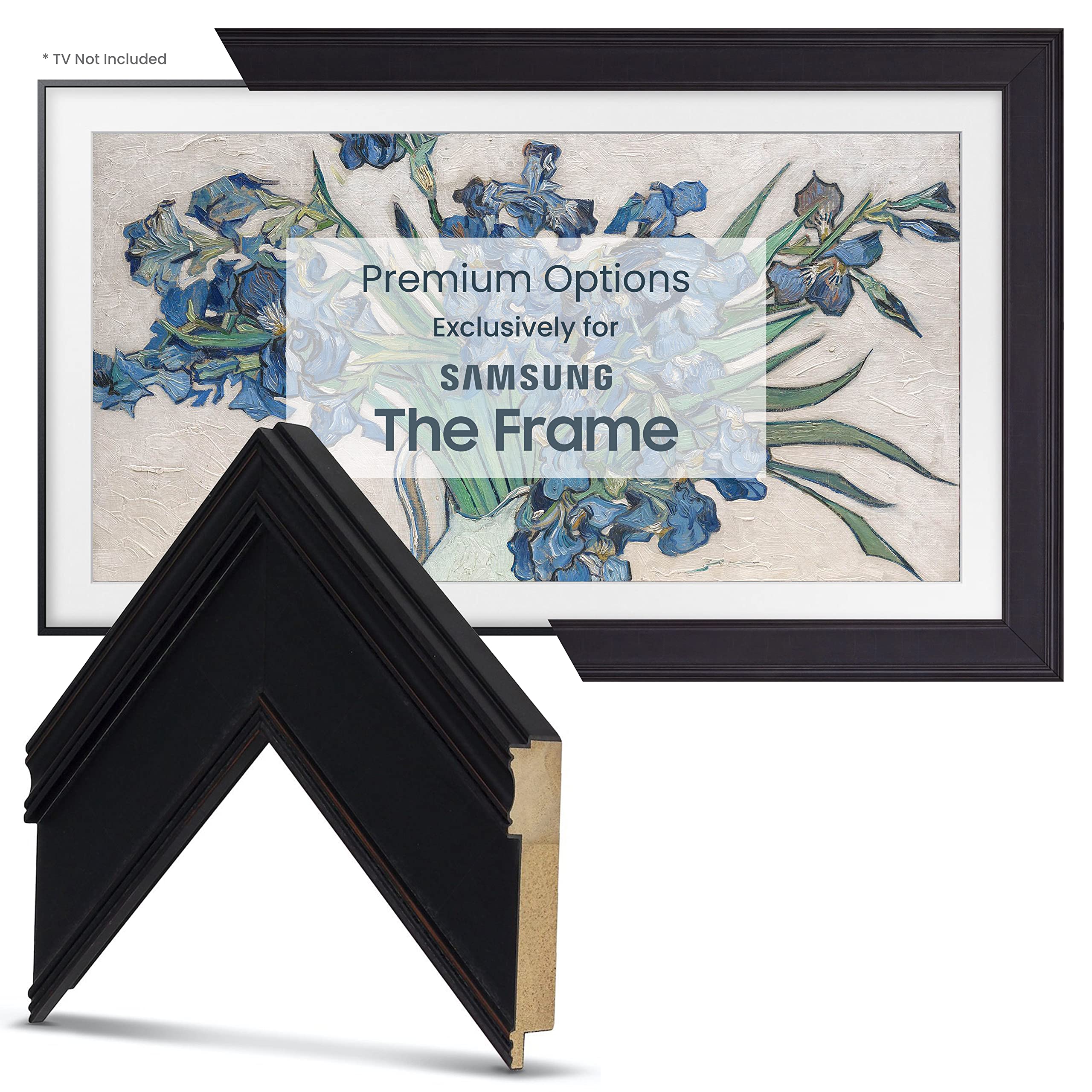 Frame My TV Deco TV Frames - Black Smart Frame Compatible ONLY with Samsung The Frame TV (55", Fits 2021-2025)