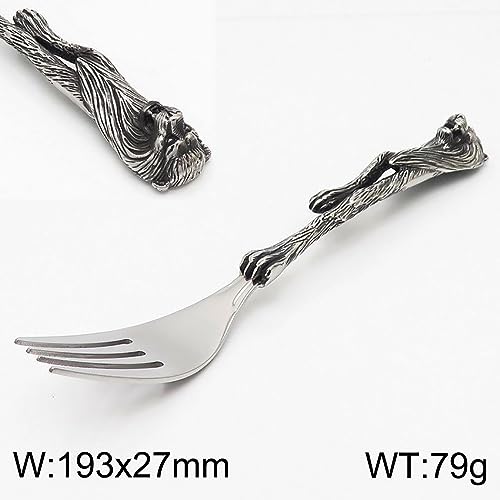 Silverware Set Handmade Badass Lion Cutlery Set Premium Stainless Steel Utensils,Including Knife/Fork/Spoon,Halloween Cutlery Utensil Set Silverware Set Gift For Gothic Punk Lover