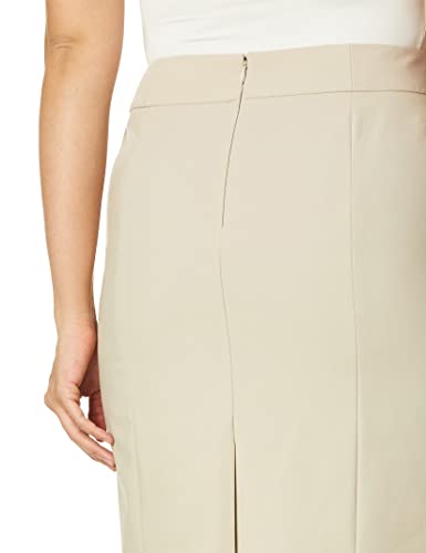 Calvin Klein Women's Straight Fit Suit Skirt (Regular Sizes), Khaki, 16 Plus
