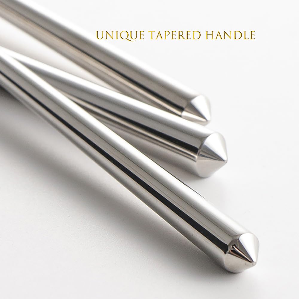 Thomaso 24 Piece Round Flatware Set for 8,18/10 Stainless Steel Premium Cutlery With Unique Tapered Handles Design,Silver Forks and Spoons Silverware Set,Mirror Polished,Dishwasher Safe