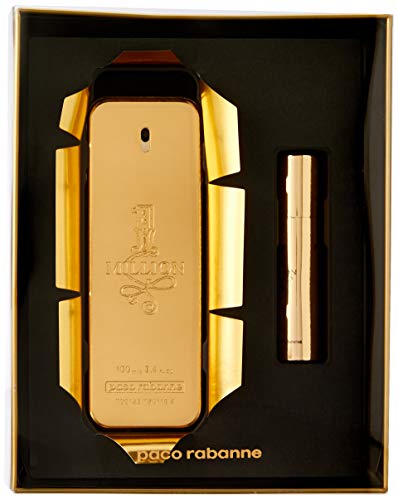 Paco Rabanne 1 Million Eau de Toilettes Spray Gift Set for Men, Mini