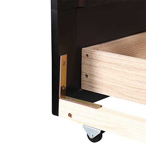 Flieks Daybed with Trundle Bed and 2 Storage Drawers, Sofa Bed, 78.2" L x 79" W Extendable Bed Daybed for Bedroom Living Room