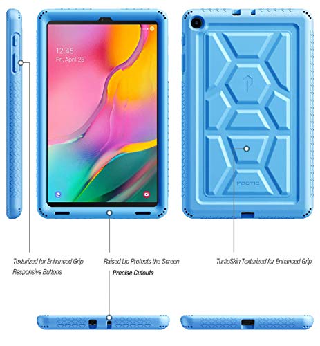 Poetic TurtleSkin Heavy Duty Case Designed for Galaxy Tab A 10.1 2019, Model SM-T510/T515, Rugged Shockproof Drop Protection Kids Friendly Silicone Cover Case, Blue