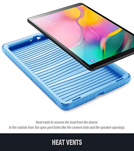 Poetic TurtleSkin Heavy Duty Case Designed for Galaxy Tab A 10.1 2019, Model SM-T510/T515, Rugged Shockproof Drop Protection Kids Friendly Silicone Cover Case, Blue