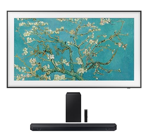 SAMSUNG QN75LS03BAFXZA 75 Inch The Frame 4K UltraHD Smart QLED TV with a HW-Q600C 3.1.2ch Soundbar and Subwoofer with Dolby Atmos (2022)