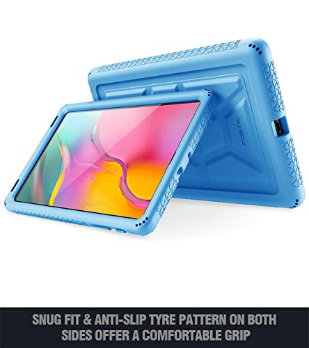 Poetic TurtleSkin Heavy Duty Case Designed for Galaxy Tab A 10.1 2019, Model SM-T510/T515, Rugged Shockproof Drop Protection Kids Friendly Silicone Cover Case, Blue