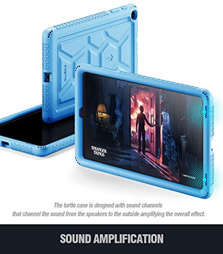 Poetic TurtleSkin Heavy Duty Case Designed for Galaxy Tab A 10.1 2019, Model SM-T510/T515, Rugged Shockproof Drop Protection Kids Friendly Silicone Cover Case, Blue