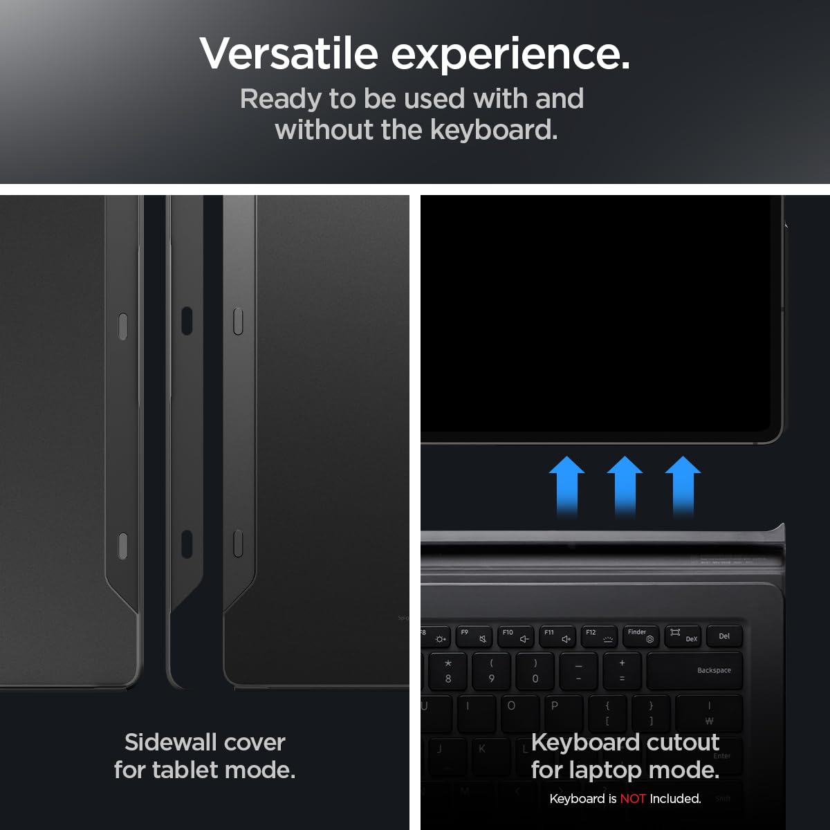 Spigen Thin Fit Pro Designed for 14.6 inch Galaxy Tab S10 Ultra Case (2024), Galaxy Tab S9 Ultra Case (2023), Galaxy Tab S8 Ultra Case (2022) Kickstand & S Pen Holder Compatible with Keyboard - Black