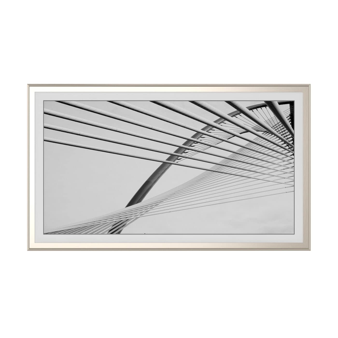 Frame My TV Deco TV Frames Alloy Scoop - German Silver Bezel Compatible ONLY with Samsung The Frame TV (75", Fits 2021-2025 Frame TV)