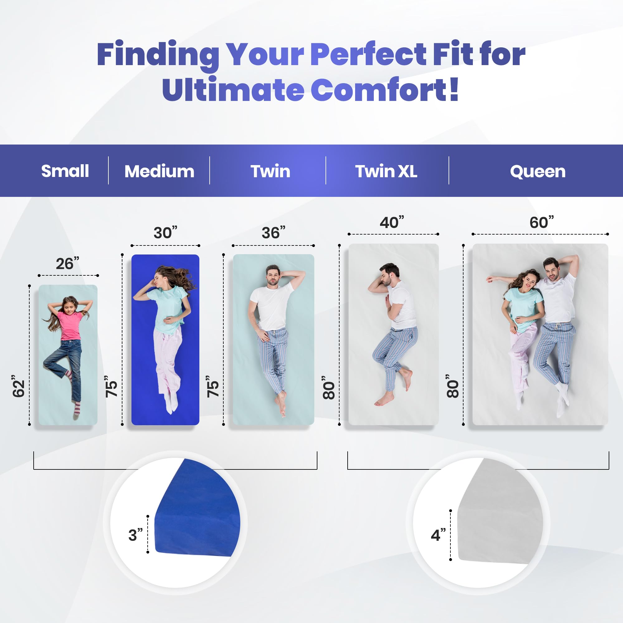 Matrix Cell 4 inch Queen Memory Foam Floor Mattress Pad, Roll Up Mattress, Guest Floor Mattress for Adults, Roll Away Bed for Sleepover, Sleeping Mat, Cot Mattress Pad, Heavy Duty Travel Cot