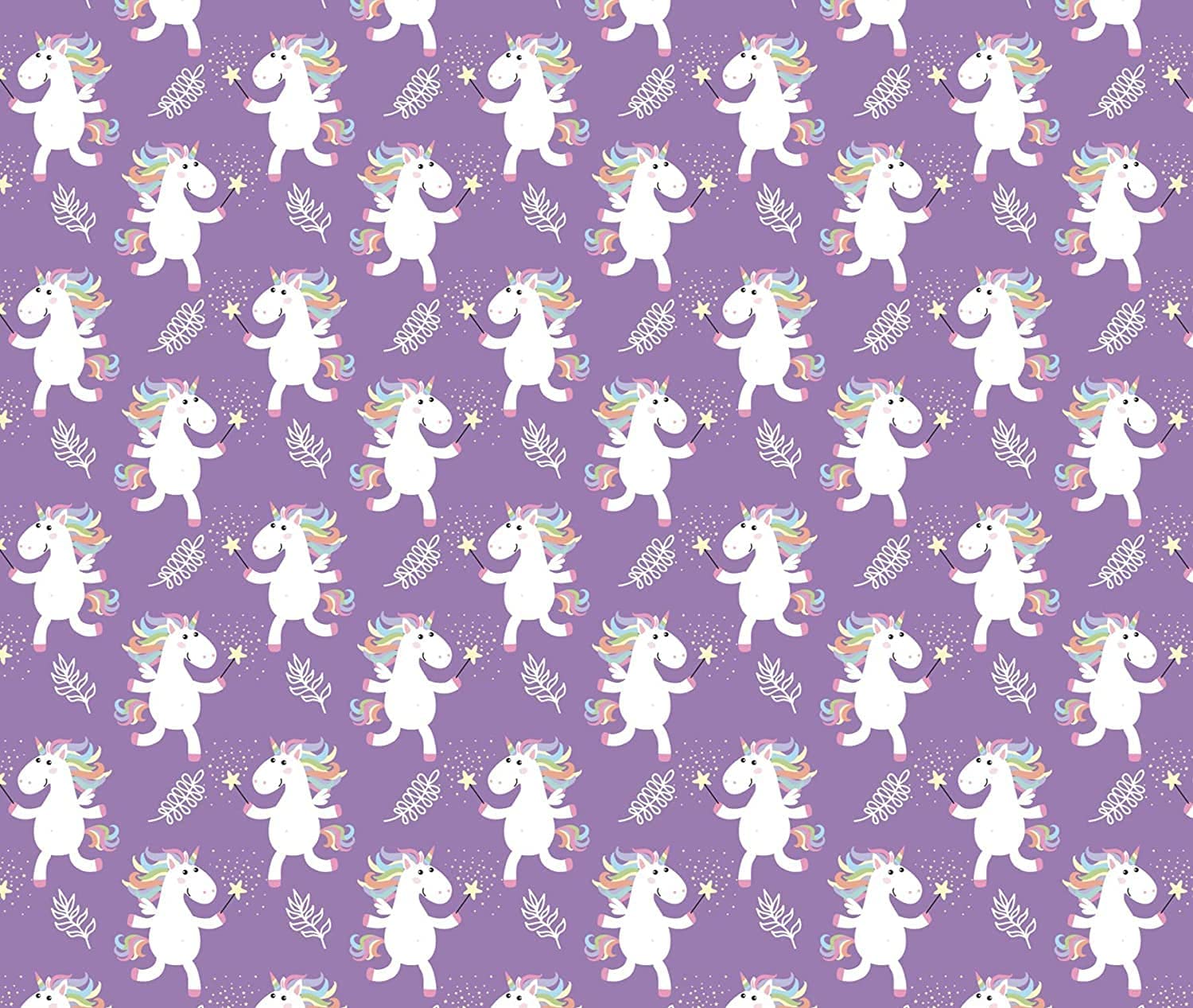 Stesha Party Unicorn Wrapping Paper Girl Birthday Present Gift Wrap, 30 x 20 Inch (3 Sheets)