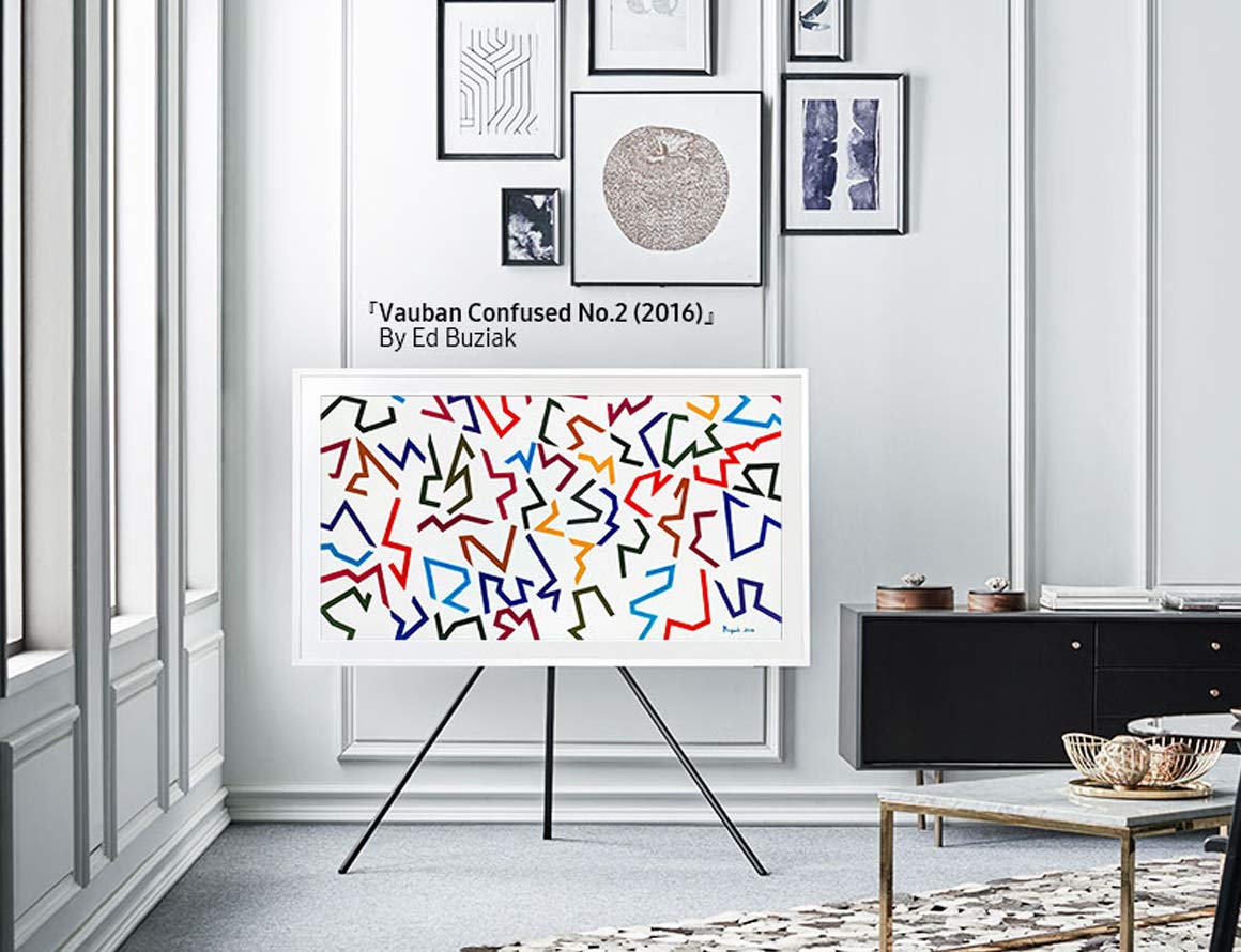 SAMSUNG 55-inch The Frame Customizable Bezel Modern White (VG-SCFA55WTBZA, 2021 Model)