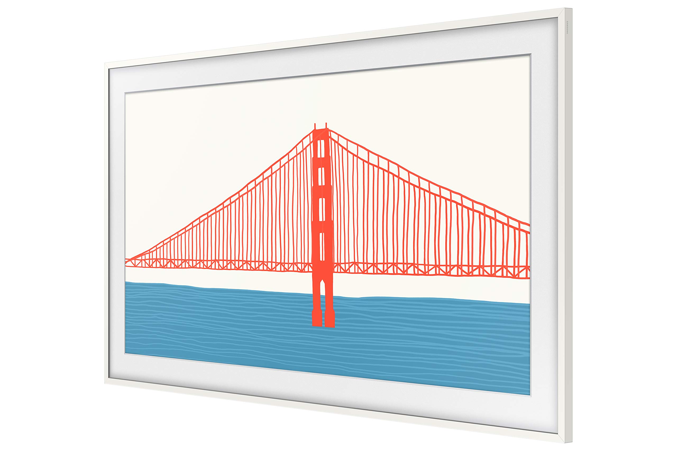 SAMSUNG 55-inch The Frame Customizable Bezel Modern White (VG-SCFA55WTBZA, 2021 Model)