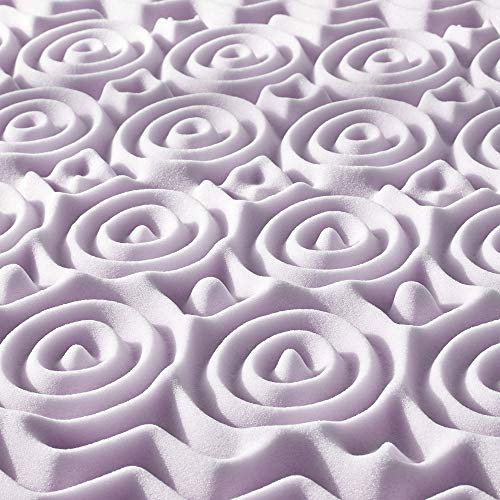 Mellow 2 Inch 5-Zone Memory Foam, Soothing Lavender Infusion, Twin Mattress Topper