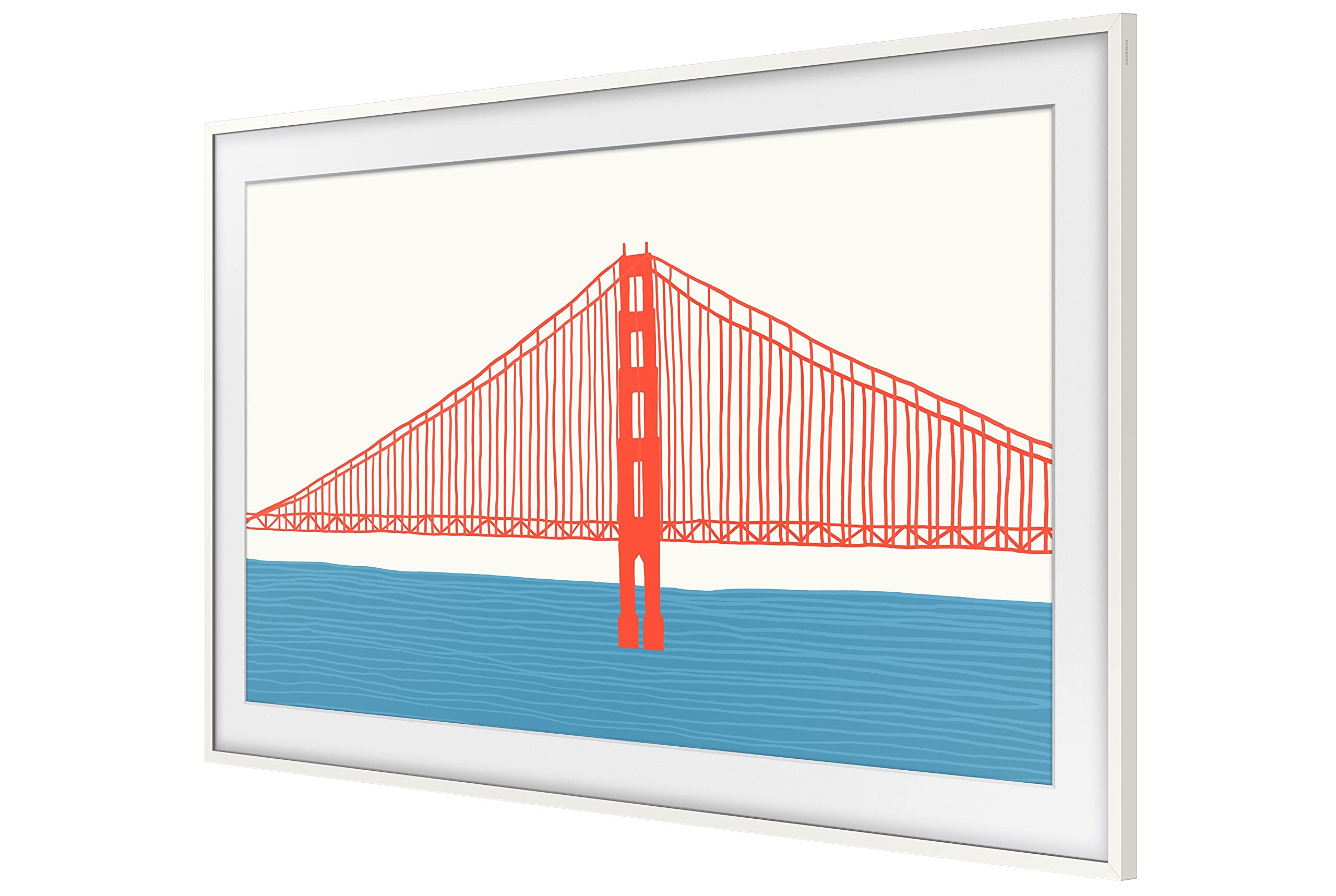 SAMSUNG 55-inch The Frame Customizable Bezel Modern White (VG-SCFA55WTBZA, 2021 Model)