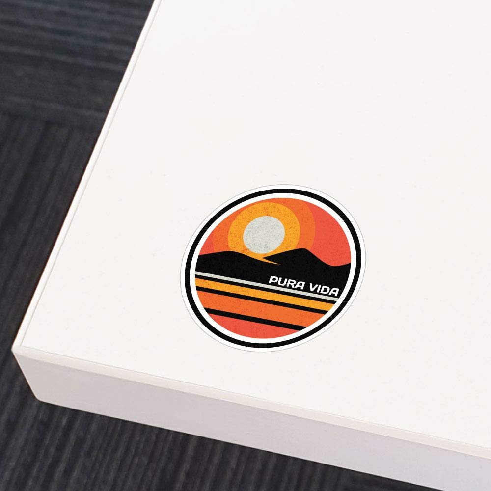 Pura Vida Costa Rica Sticker Decal Sunset Good Vibes