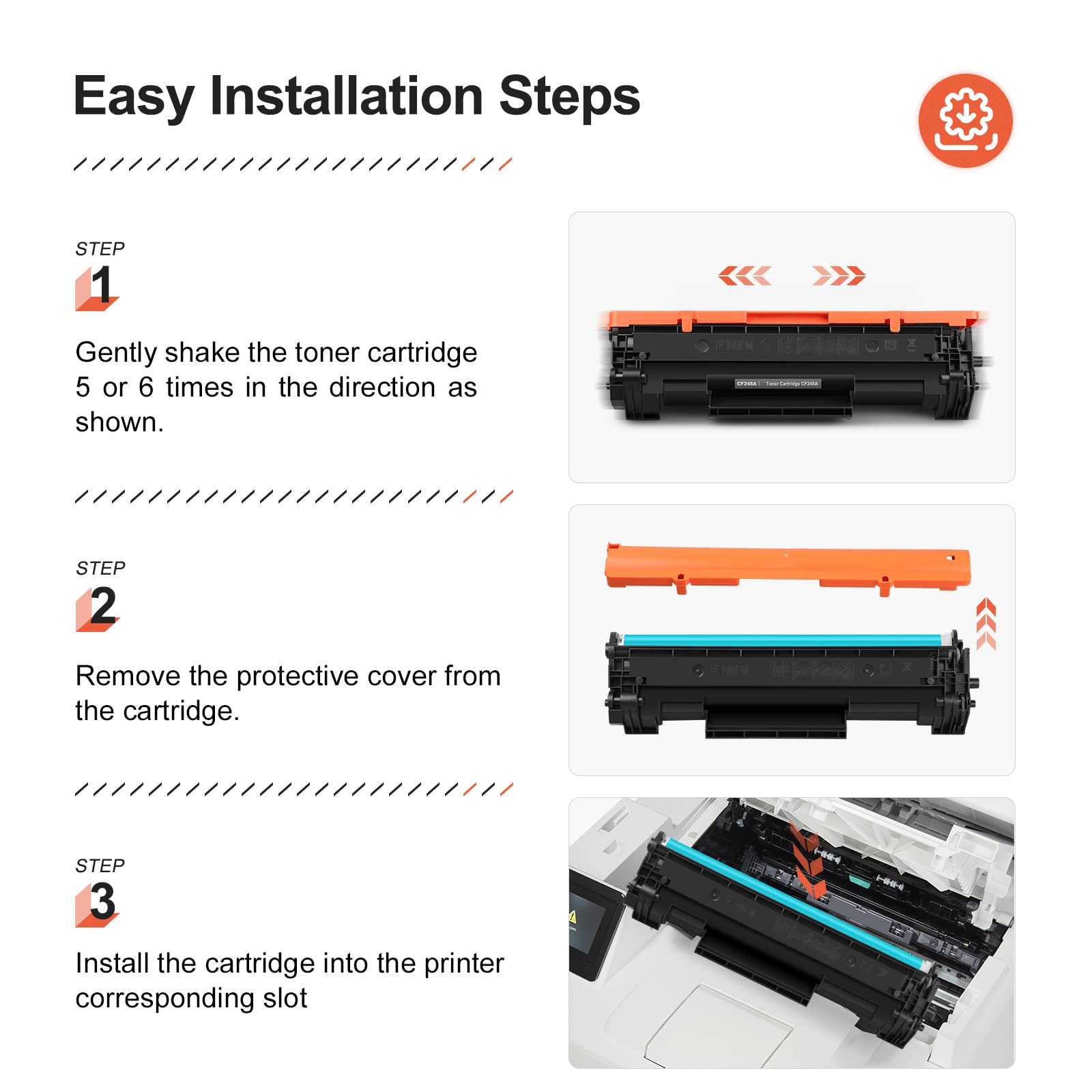 v4ink 4PK Compatible 48A Toner Cartridge Replacement for HP 48A CF248A Toner Cartridge Black Ink for use in HP Pro M15w M15a M16w M16a MFP M29w M29a M28w M28a Printer