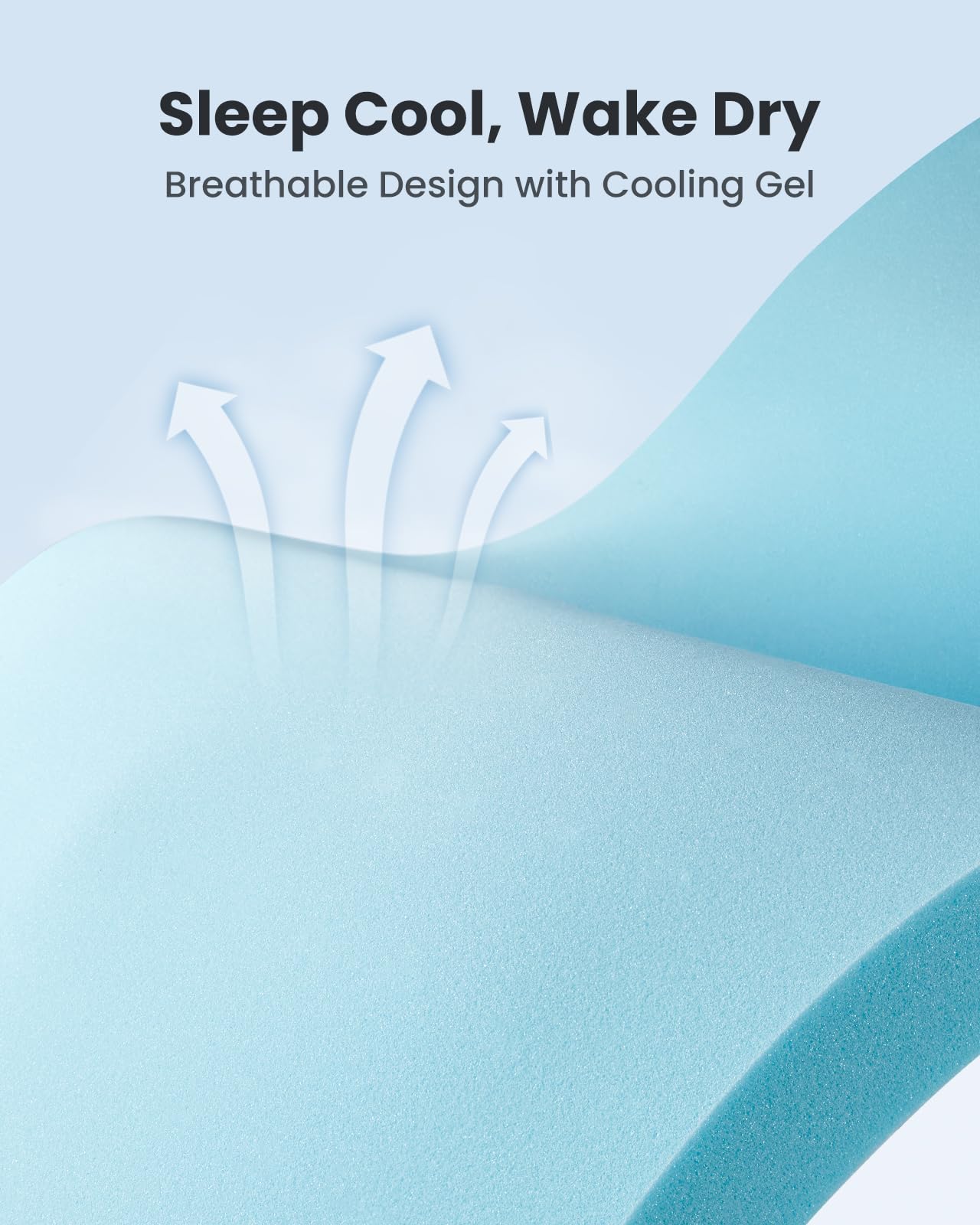 Dreamsmith 4 Inch Memory Foam Mattress Topper Queen, Cooling Gel-Infused Bed Topper for Back Pain with Removable Soft Cover, CertiPUR-US Certified, Queen