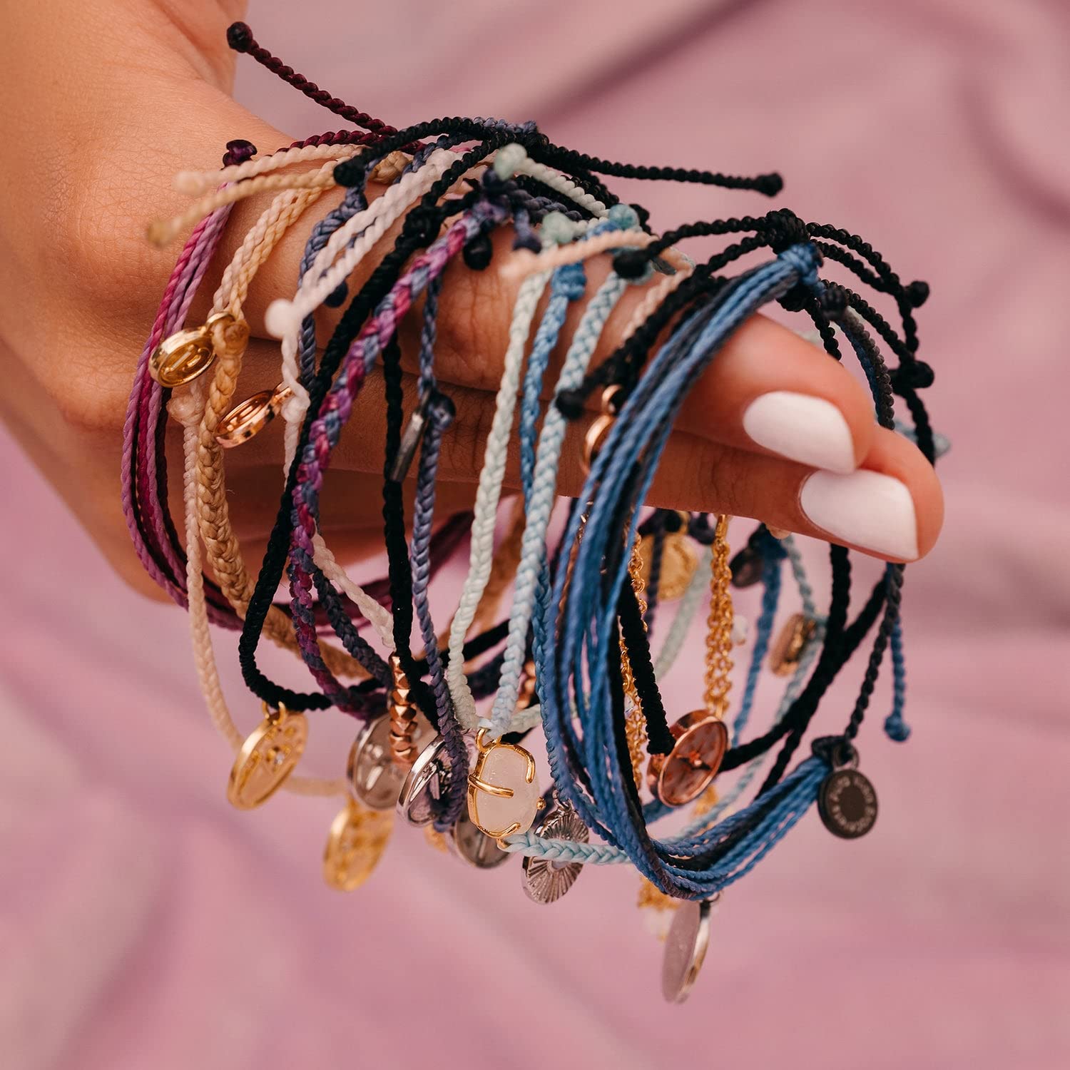 Pura Vida Bracelet Muted Original Mulberry Bracelet - Adjustable Bracelet with Waterproof Band, String Bracelet for Women - Stackable Bracelets, Handmade Braceletss - One Size