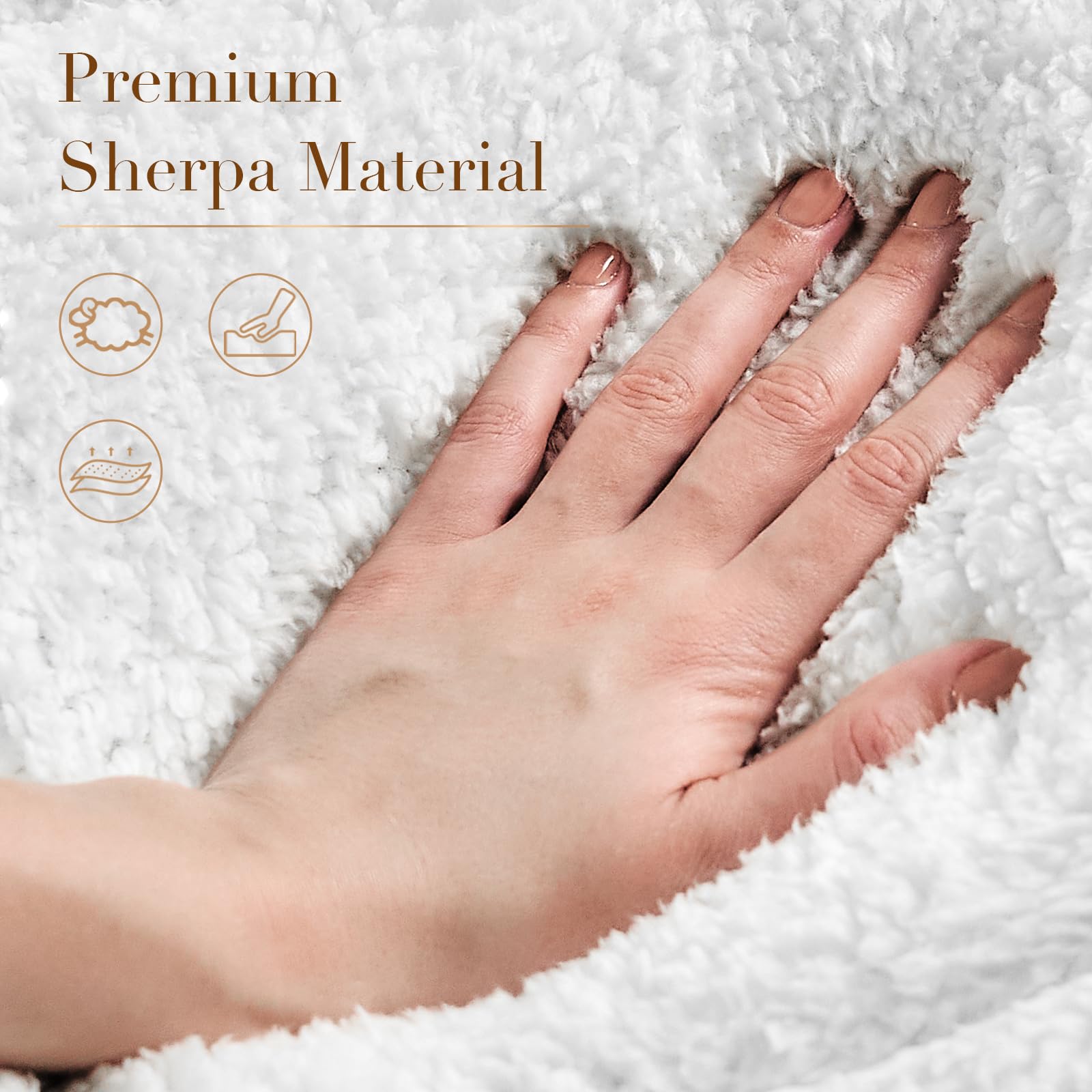 Mattress Topper Queen Size for Back Pain, Cymula Extra Thick 2 inch Sherpa Mattress Pad Bed Soft Pillow Top with 900GSM Fluffy Down Alternative Mattress Cover with 8-21" Deep Pocket, 60x80in White