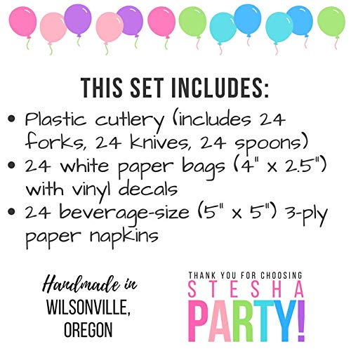 Snowflake Party Cutlery - 24 Set for Baby Shower or Winter Onederland Birthday