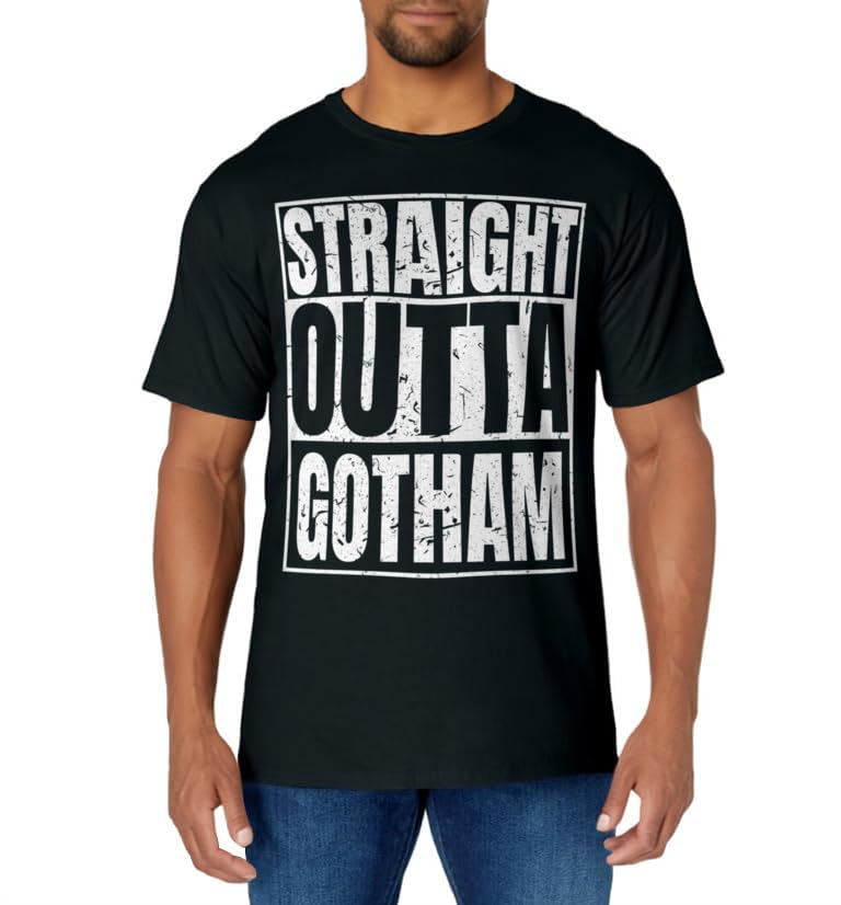 Funny Straight Outta Gotham T-shirt Men Women Gifts Tees T-Shirt