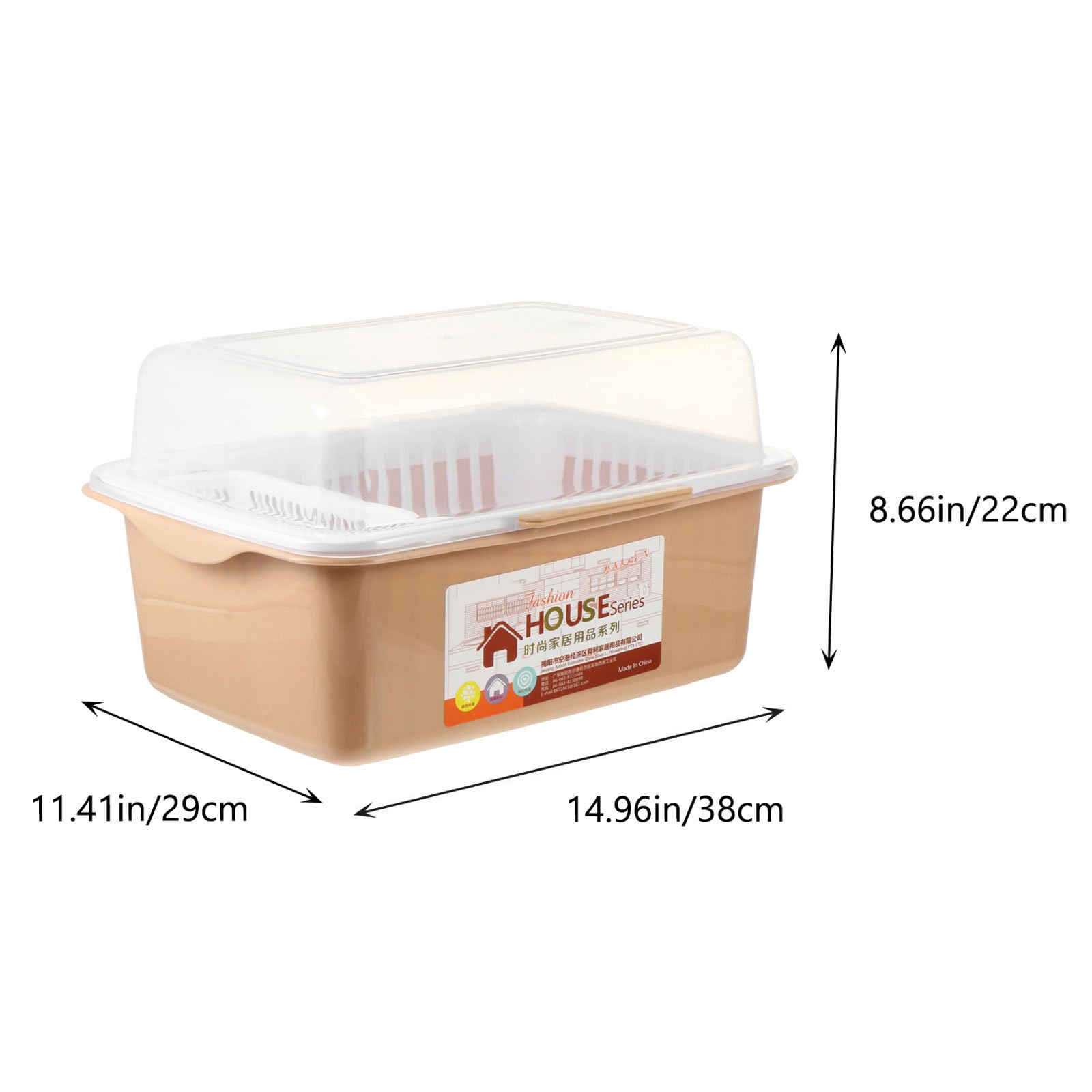 Hemoton Kitchen Drain Rack Dish Drying Rack Dish Drainer Bowl Drying Rack Chopsticks Holder Dishes Organizer Tableware Holder with Lid Cover for Restaurant Kitchen Home